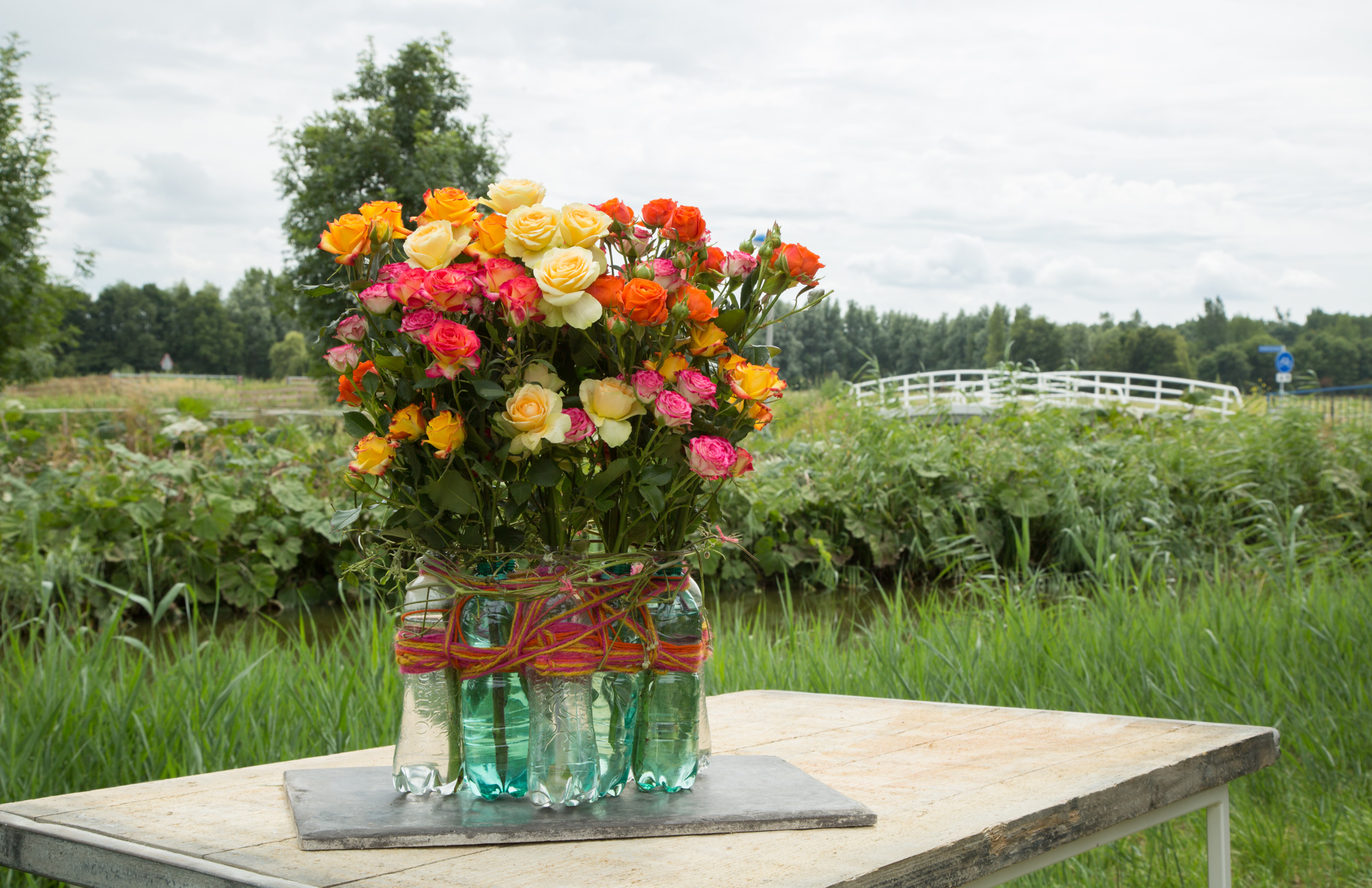 Recycle design with colourful spray roses | Flower Factor
